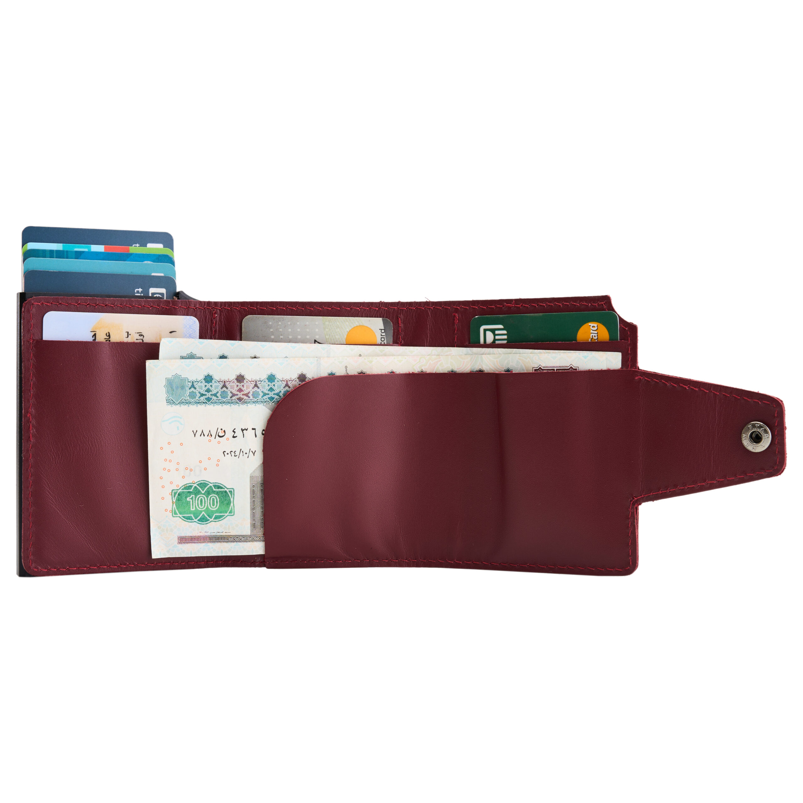 Tri-lock Burgundy QR + NFC + Rfid Blocking - shieldproducts